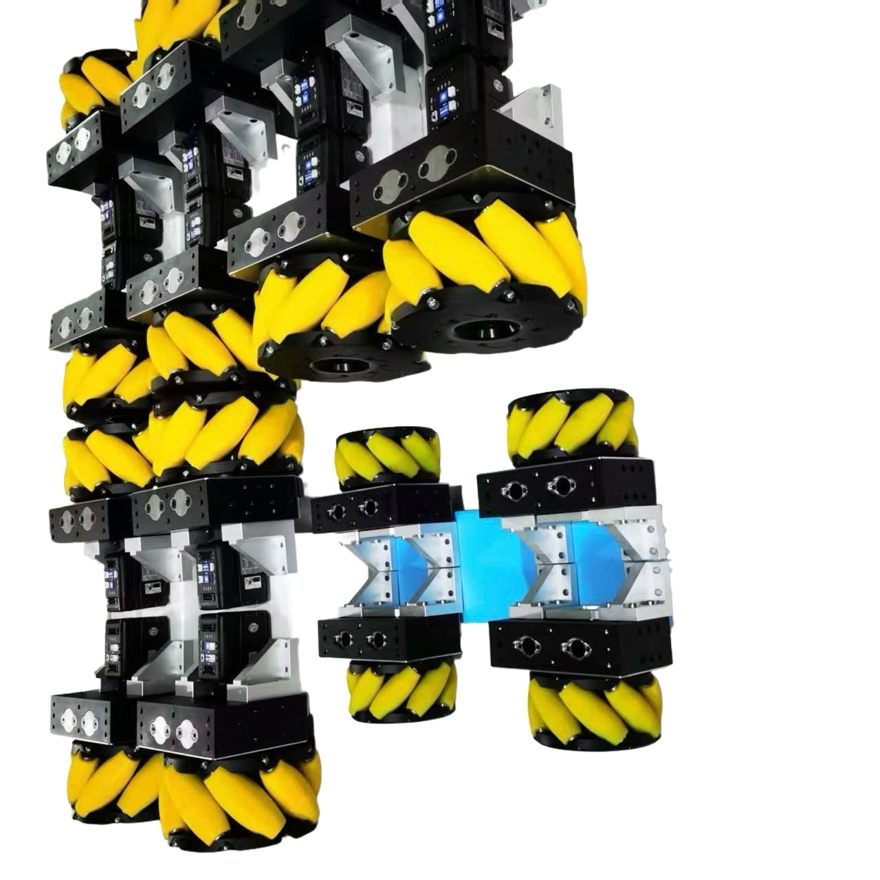 Black Omni Drive Wheels Customized Robot Caster Wheel Maximum Speed 1.5 M/s